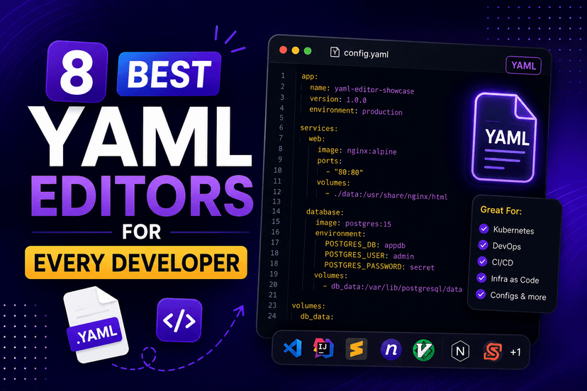 8 Best YAML Editors for Windows in 2026 (Free & Paid) | Merge JSON Files